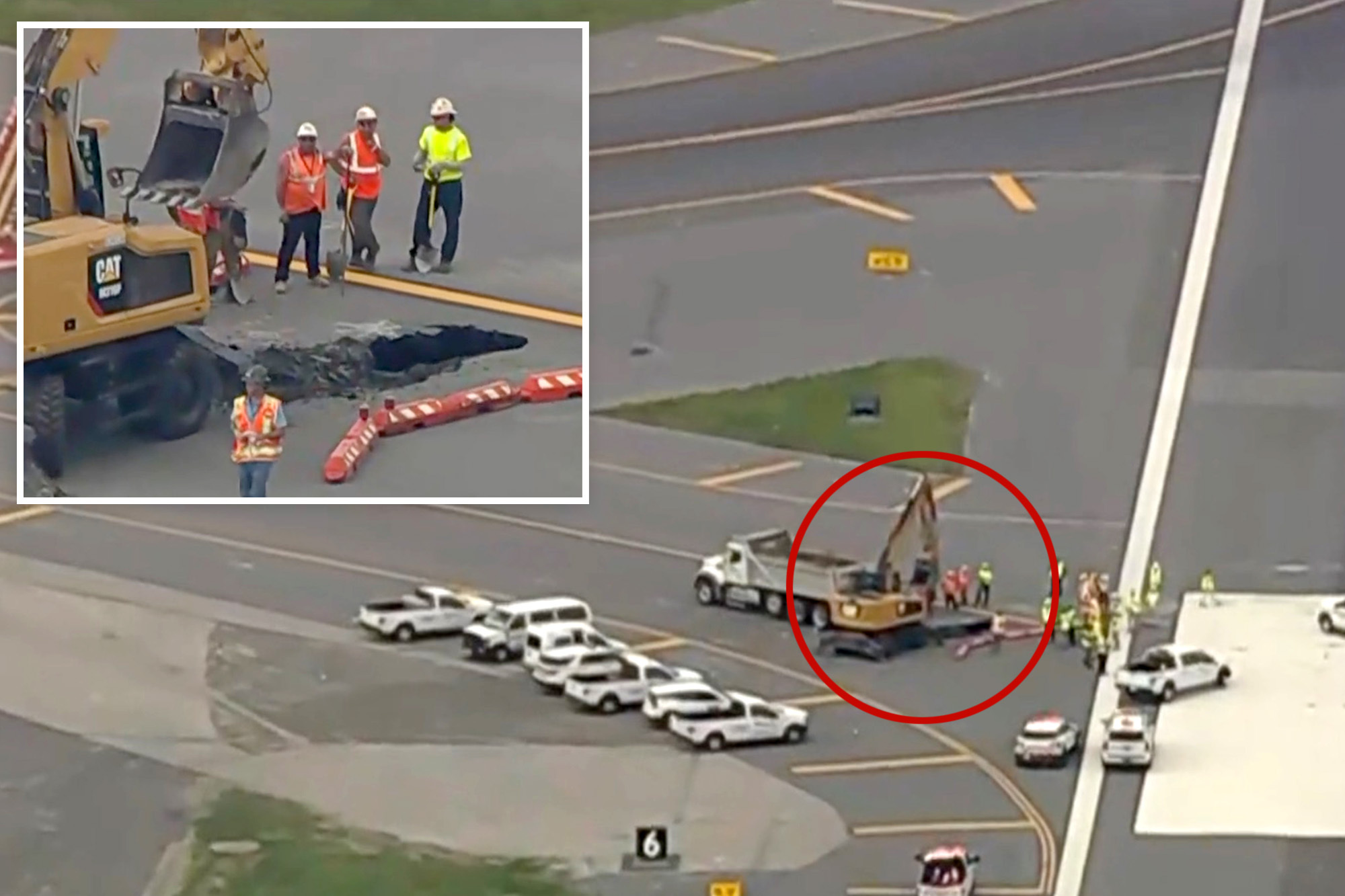 Sinkhole closes busy LaGuardia Airport runway — sparks major delays ...