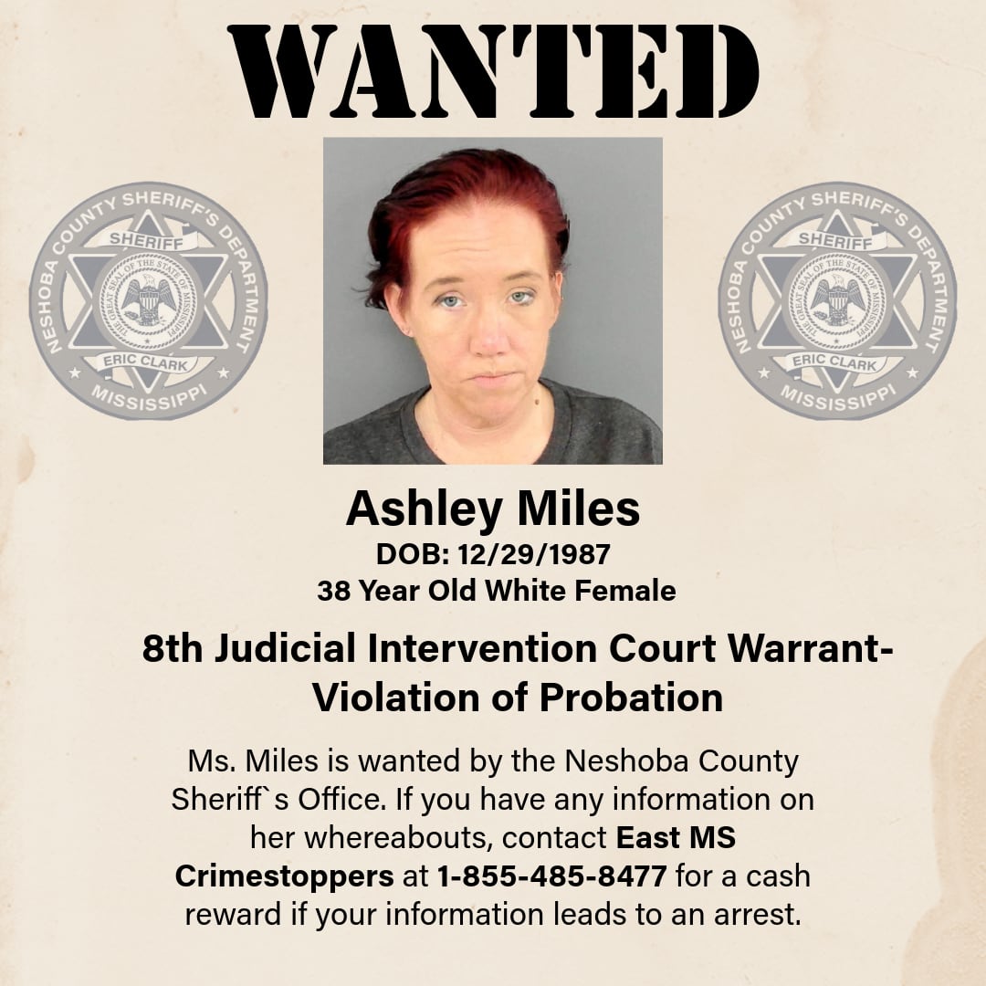 Neshoba County woman wanted on probation violation warrant