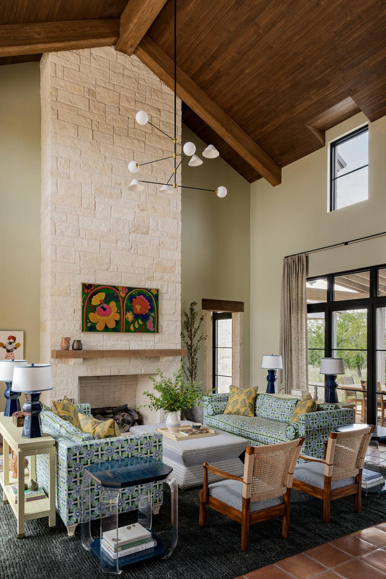 Designed for a fabric showroom owner, this pattern-packed Texas home ...