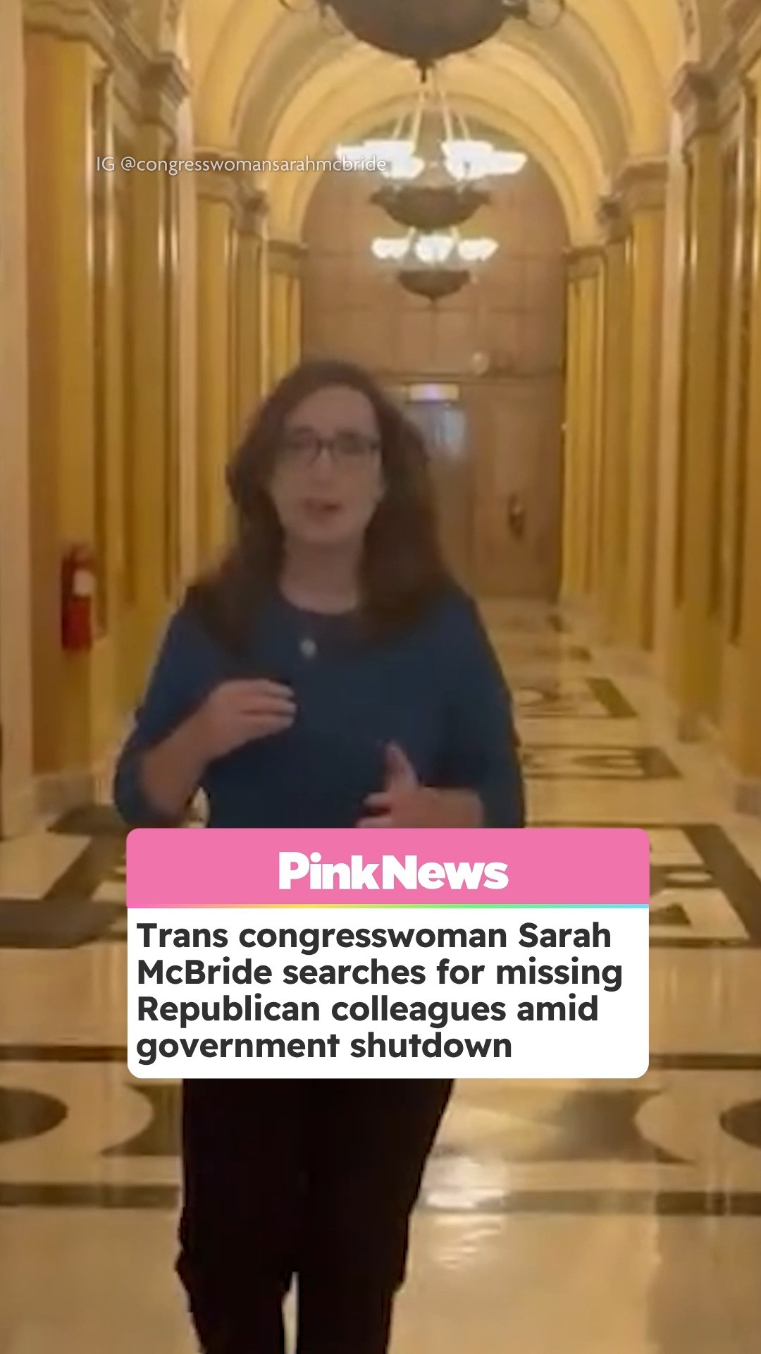 Sarah McBride hunts for missing Republicans as government shutdown looms