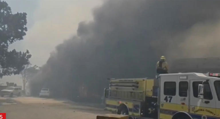 Apocalyptic scene as Sandy Fire sends homeowner fleeing for her life ...