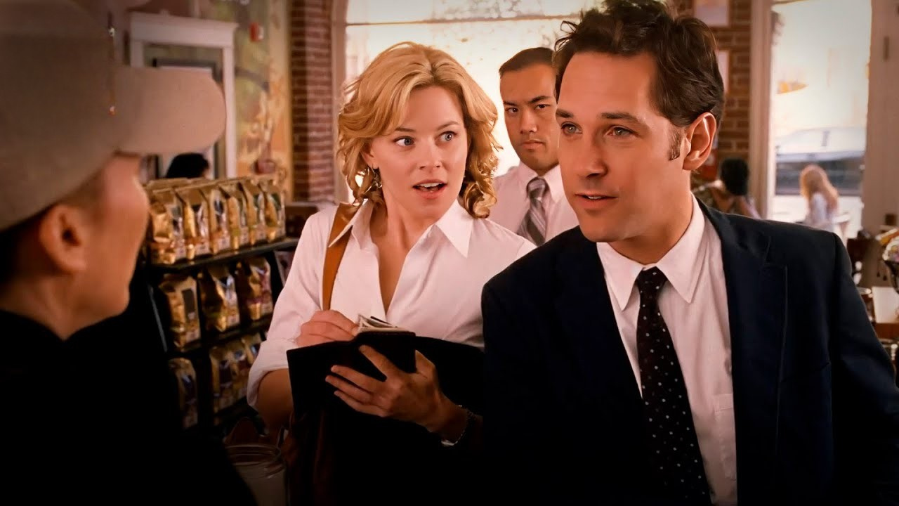 Breaking up over a venti coffee role models (Paul Rudd, Elizabeth Banks)