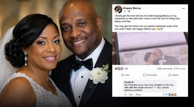 Man prints alimony checks with photo of himself and new wife so his ex ...