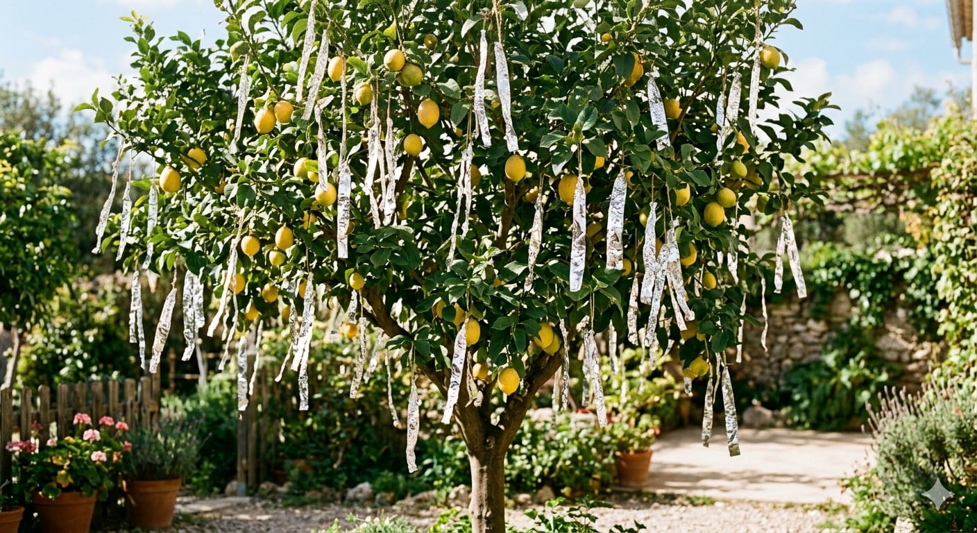 Poner tiras de papel aluminio en las ramas del limonero: para qué sirve ...