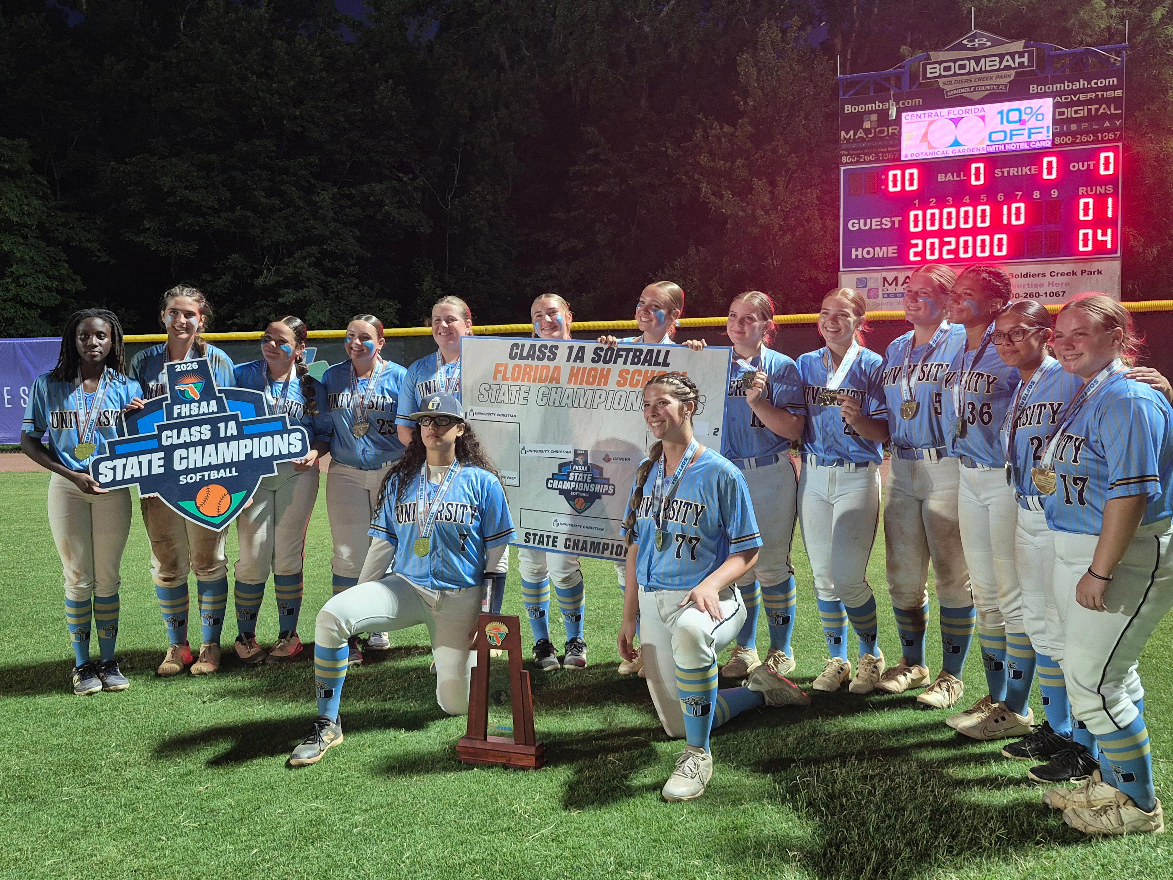 Champions! University Christian wins FHSAA state softball final