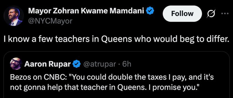 Jeff Bezos torches Mamdani over $43B poured into mismanaged NYC schools ...