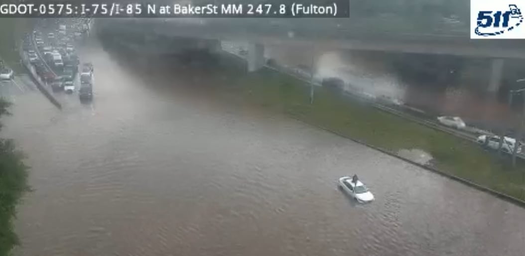 Flooding across city, Downtown Connector wreck havoc in Atlanta during ...