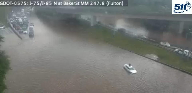 Flooding across city, Downtown Connector wreck havoc in Atlanta during ...