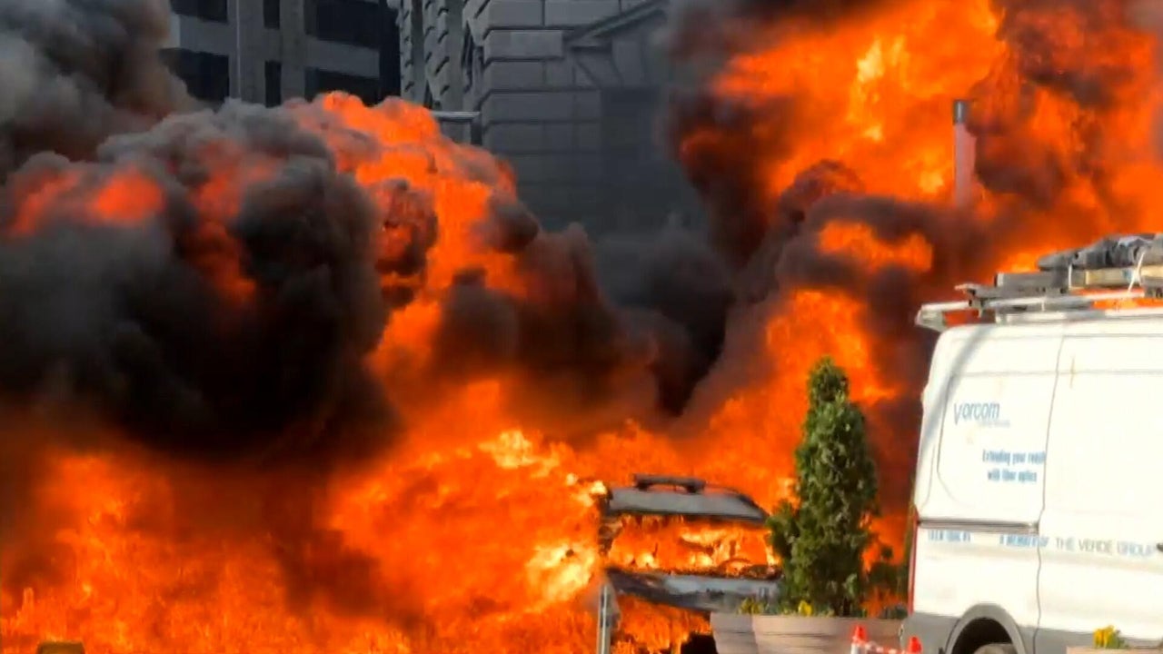 Hybrid car explodes, catches fire in New York City