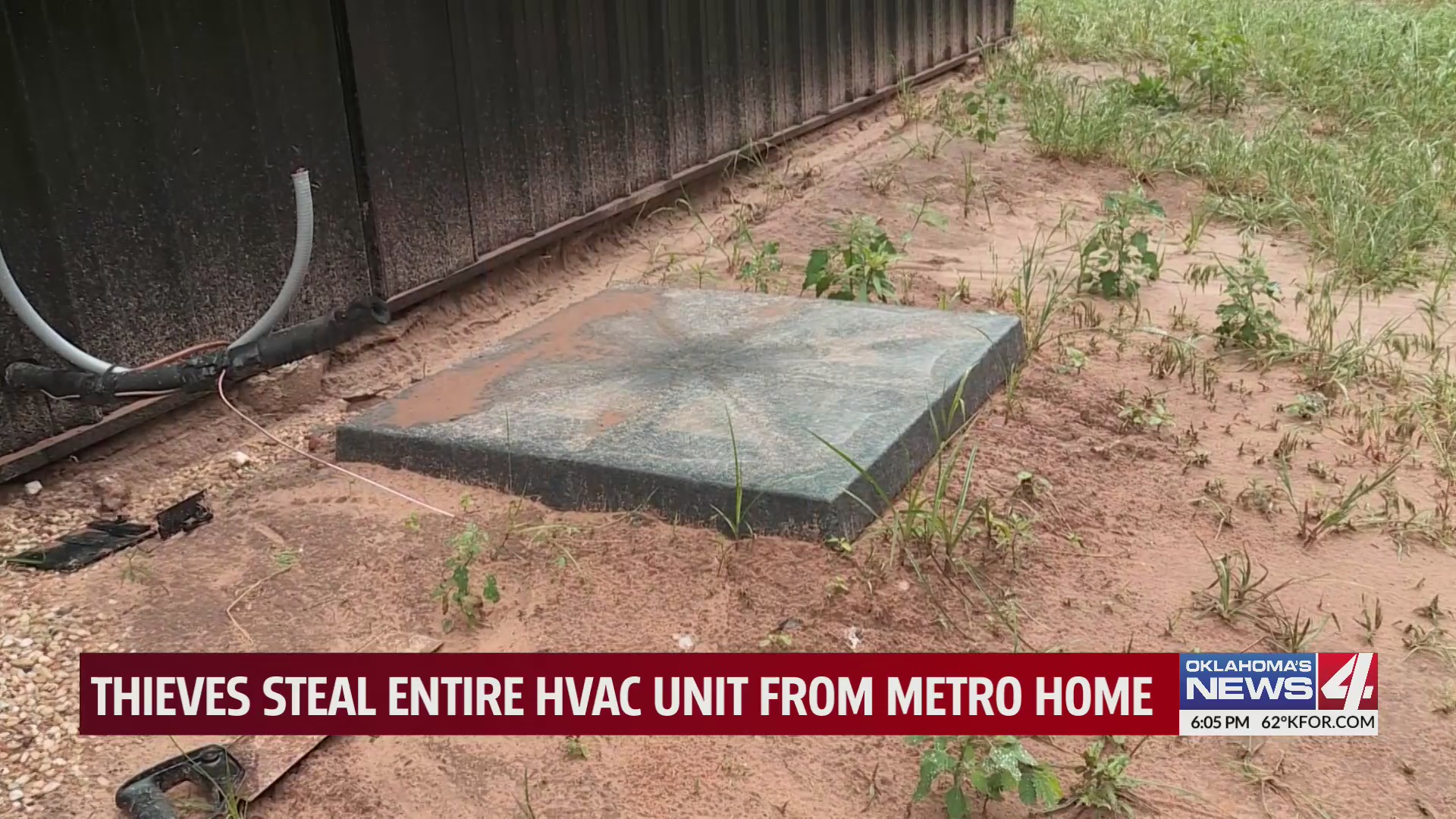 Thieves steal entire HVAC unit from metro home