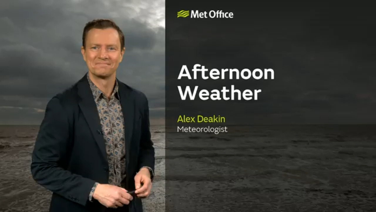 Met Office Wednesday afternoon weather forecast 01/04/2026