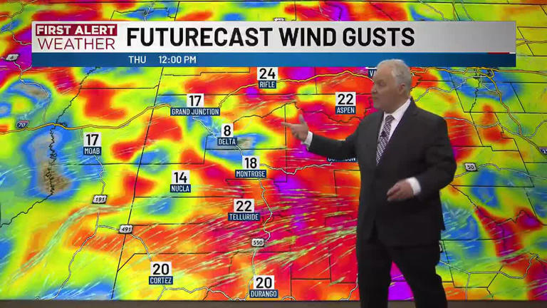 Wind gusts to 20-30 mph expected Thursday