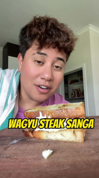 Wagyu Steak Sanga Loaded Flavor Sandwich
