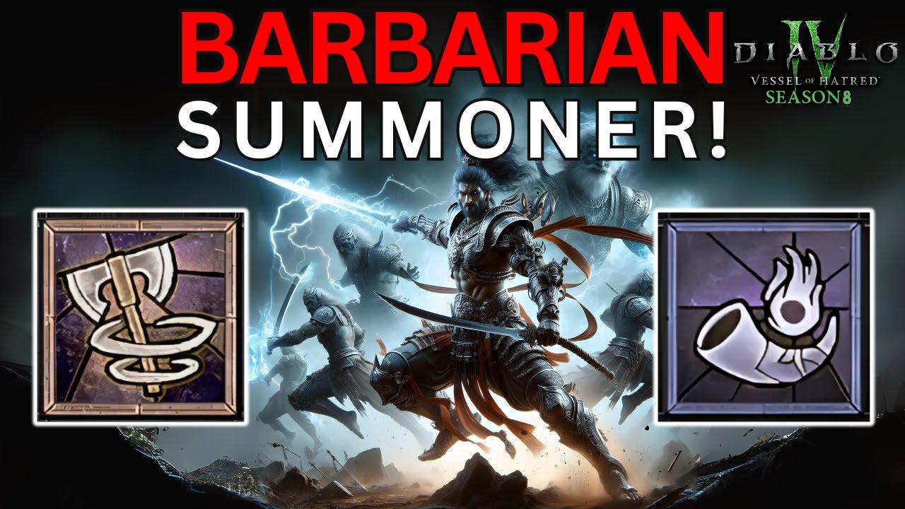 Destroy all content with this summoner barbarian in Diablo 4 season 8