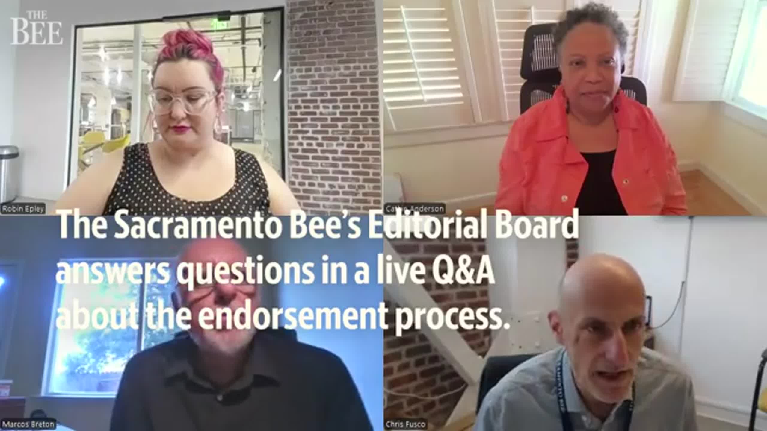 Watch The Sacramento Bee's editorial board answer live questions about ...