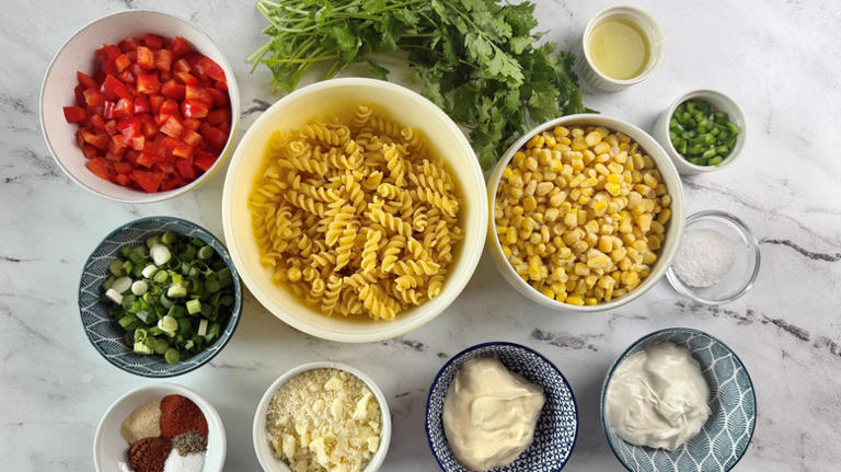 Elote corn pasta salad recipe