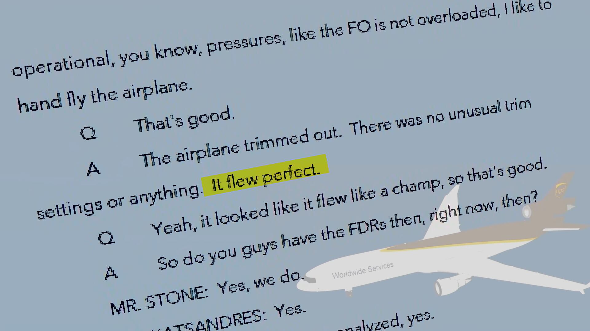 UPS Flight 2976 'flew perfect' on morning of crash, pilots expressed no ...