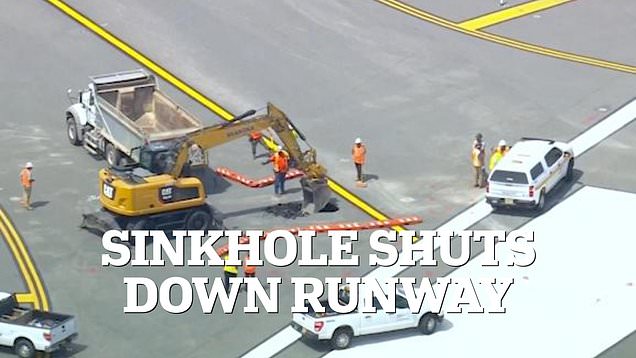 New York's LaGuardia Airport shuts down runway over sinkhole