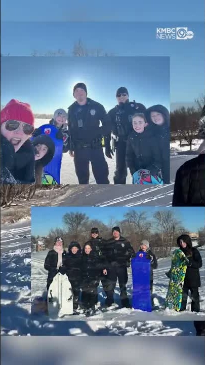 Overland Park police go sledding with local kids