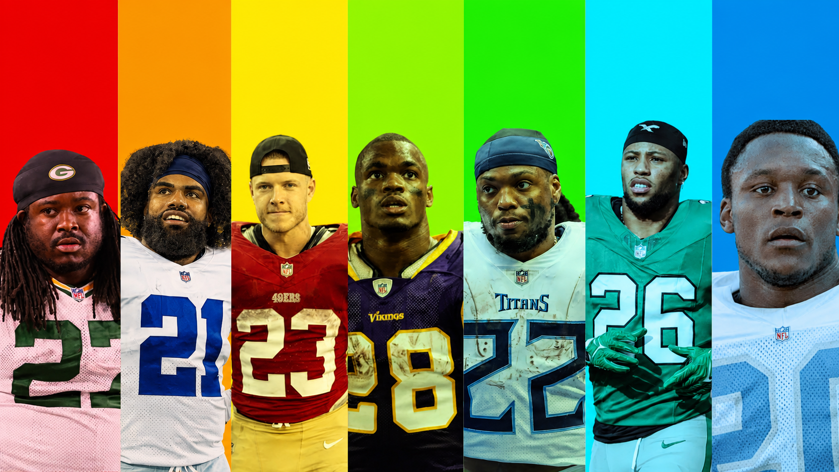 Exploring the seven tiers of NFL running backs: From draft busts to legends