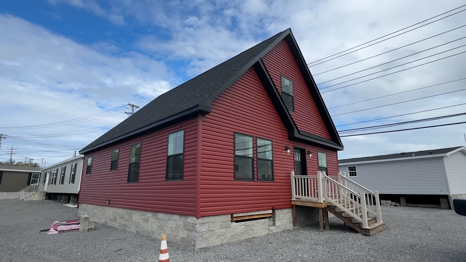 Touring a compact two-story modular home