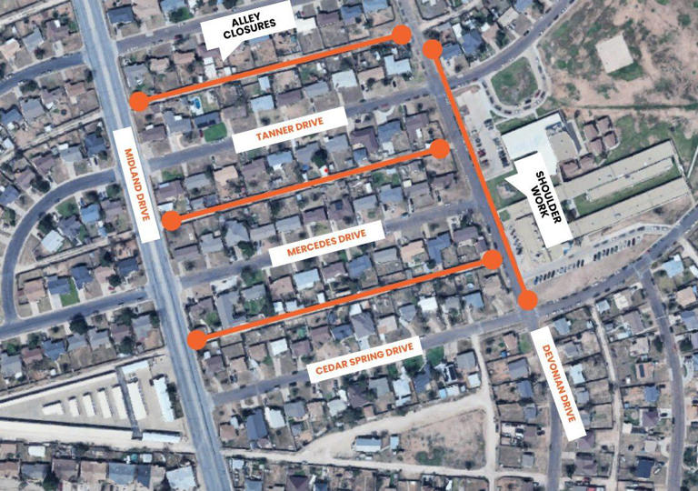 Northbound lane on Midland Drive closed for gas leak repairs