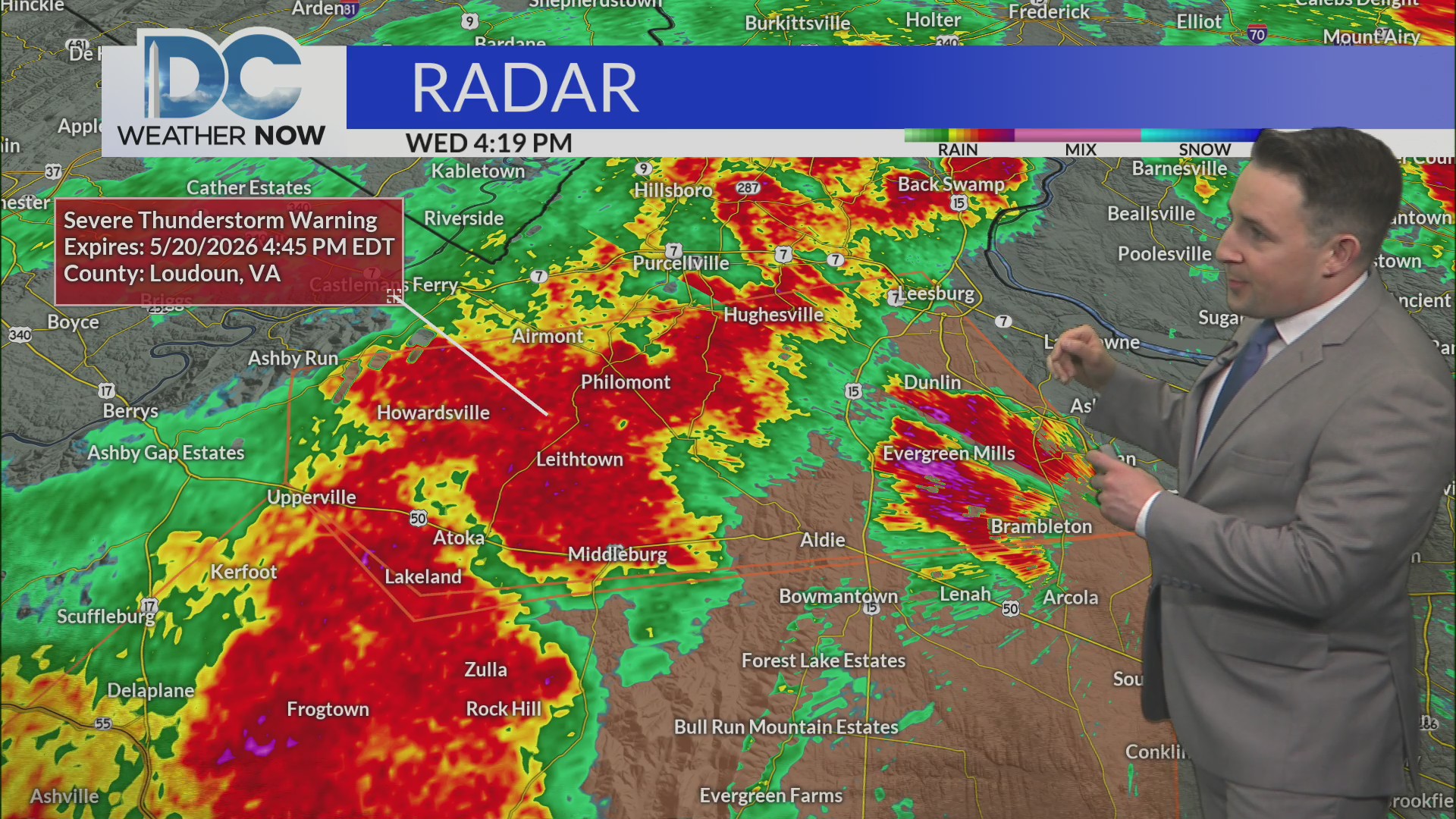 Storms work through, much cooler tonight