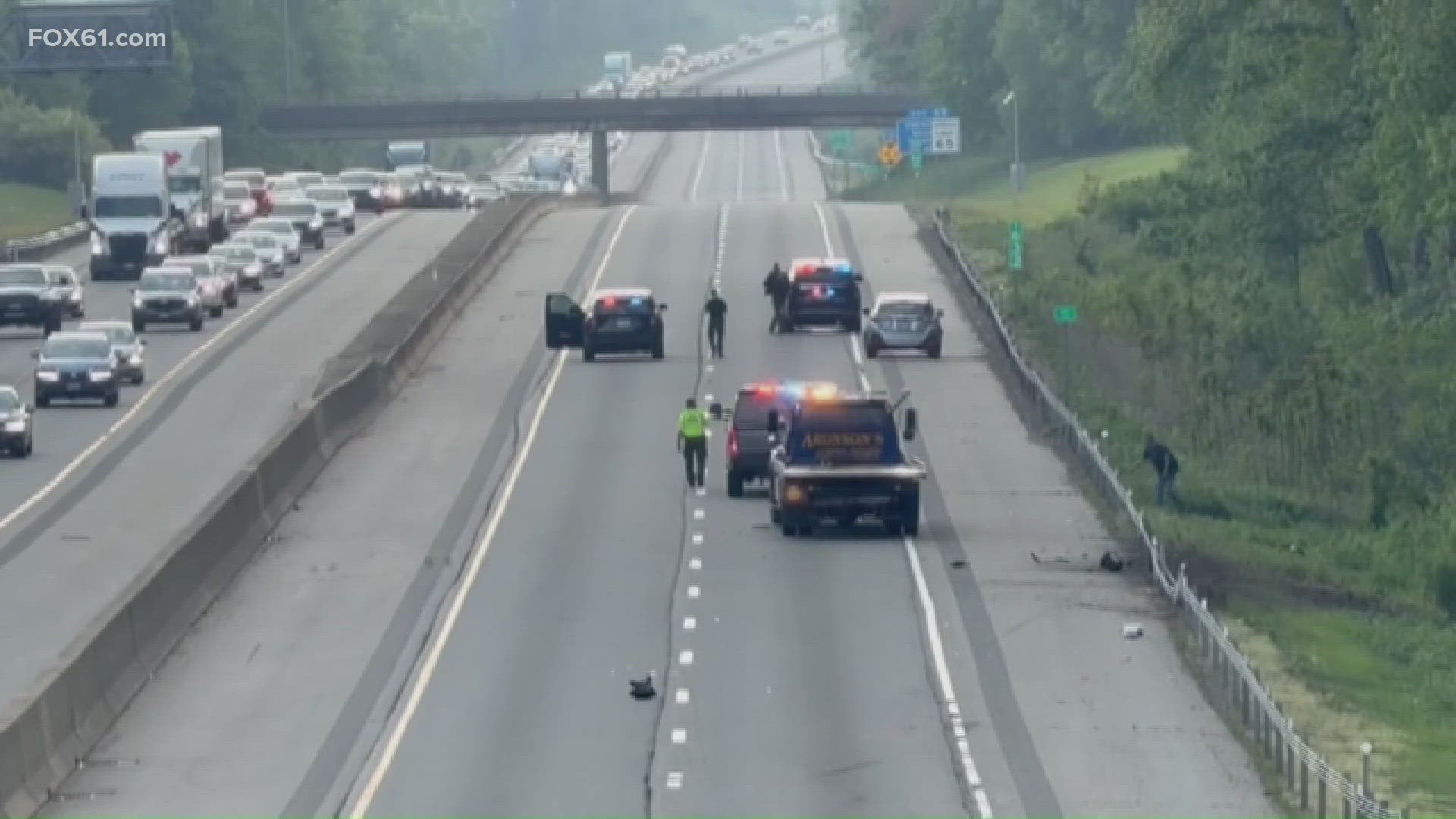 Fatal motorcycle crash on I-95 South in Madison