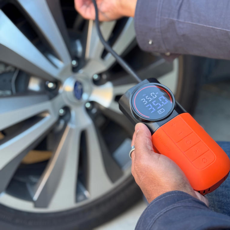 Drivers are ditching gas stations for this portable tire inflator