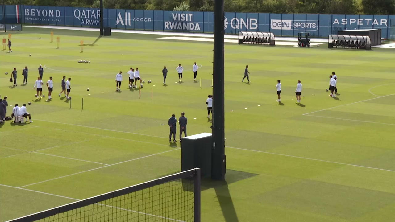 PSG players train near Paris ahead of 'historic' match against Arsenal