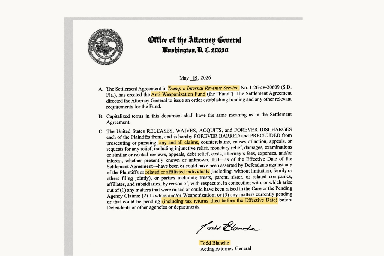A breakdown of the deal protecting Trump from IRS audits