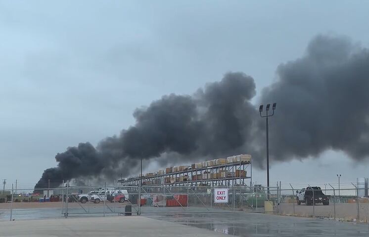 CONFIRMED: Several lighting strikes causes massive fire in Midland County