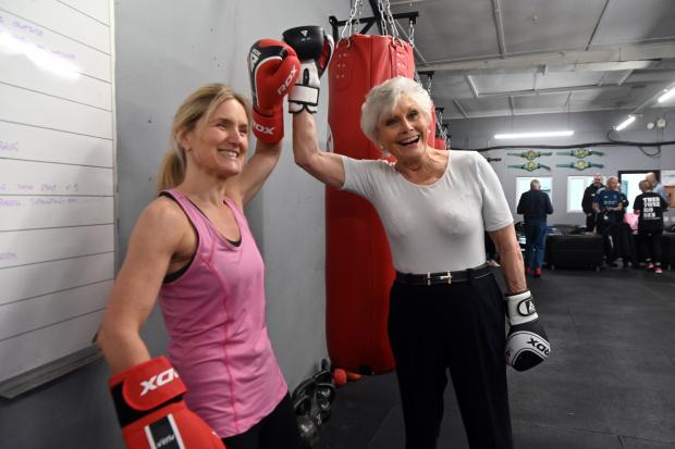 Angela Rippon, 81, takes part in boxing session near Bradford - here's ...
