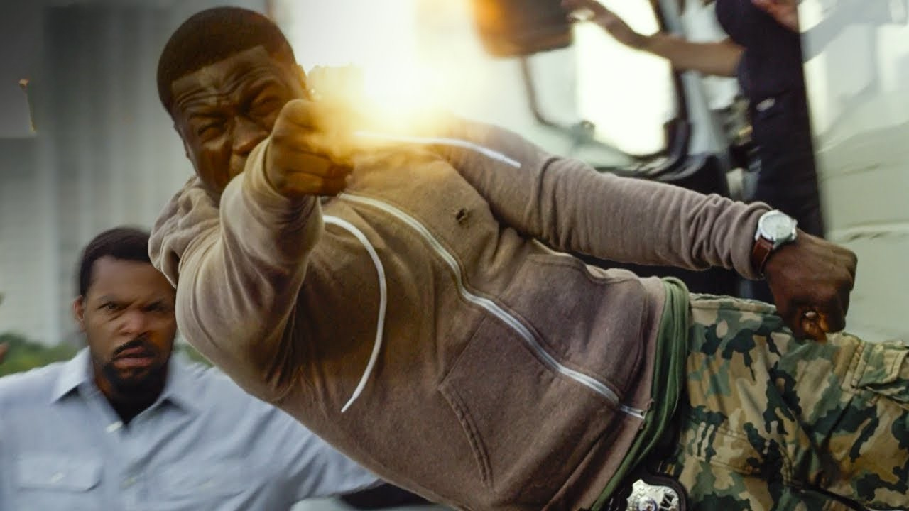 Kevin Hart takes a bullet for Ice Cube (full scene) Ride Along 2
