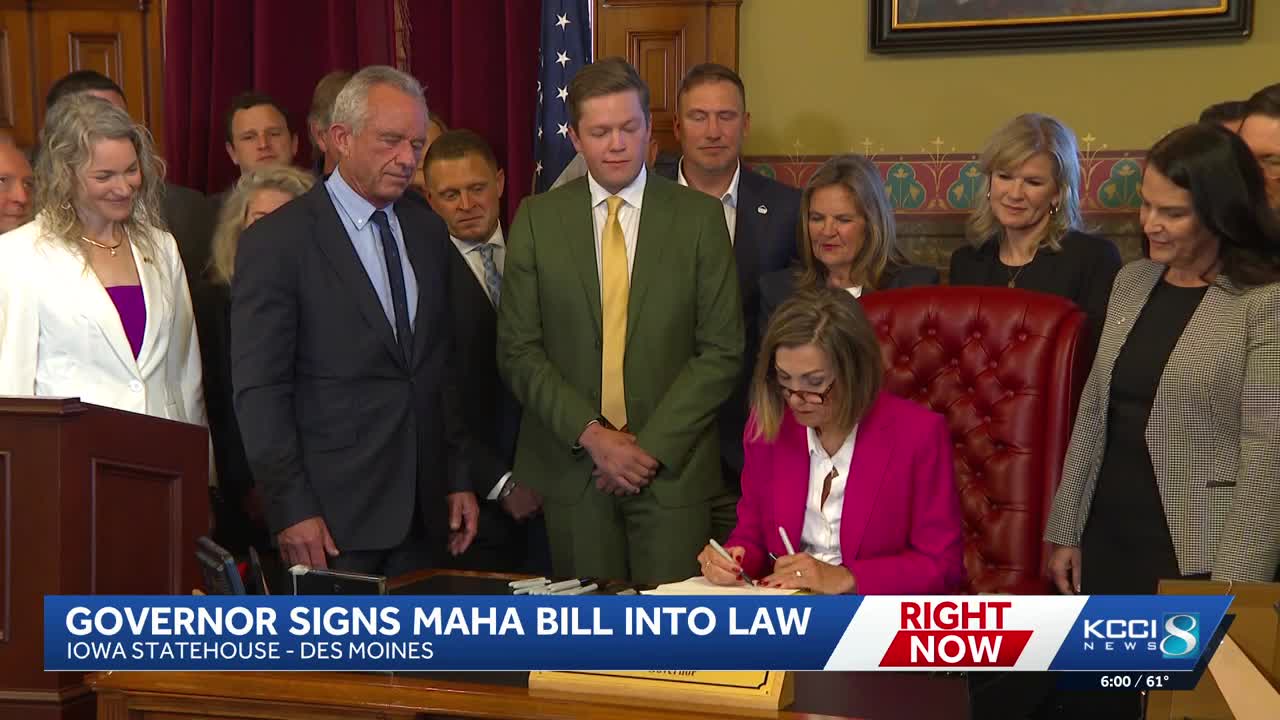 Iowa Gov. Kim Reynolds signs MAHA bill into law alongside Robert F ...