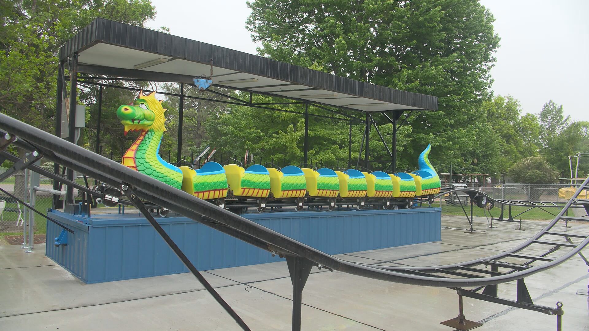 Dragon roller coaster opens at Cody Park