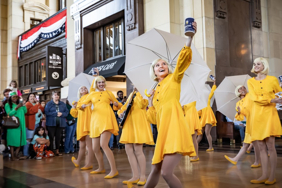 Morton Salt girls take to Union Station to promote new Riverside ...