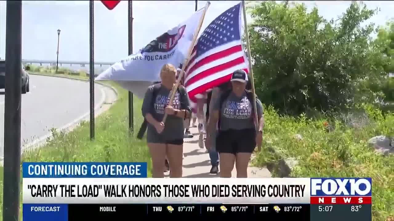 Carry the Load walk honors fallen heroes at USS Alabama