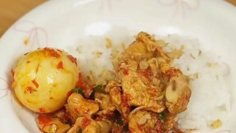 Ayam telur balado versi light