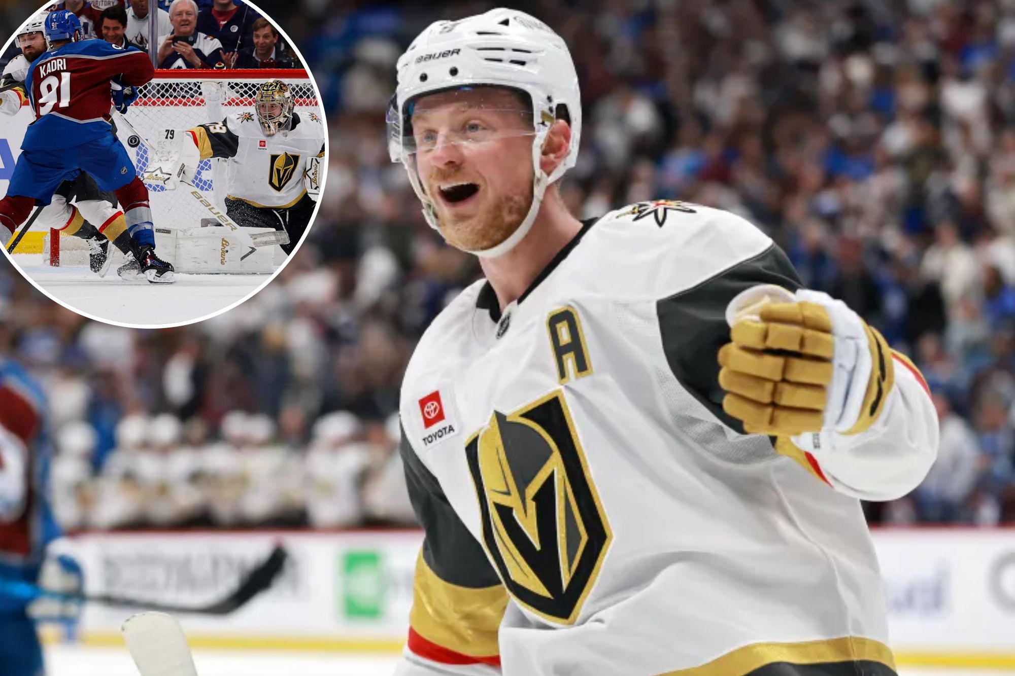 Golden Knights hold off Avalanche to steal Game 1 of Western Conference ...