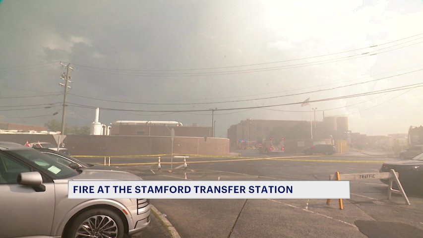 Heavy smoke fills area near the Stamford Transfer Station as ...