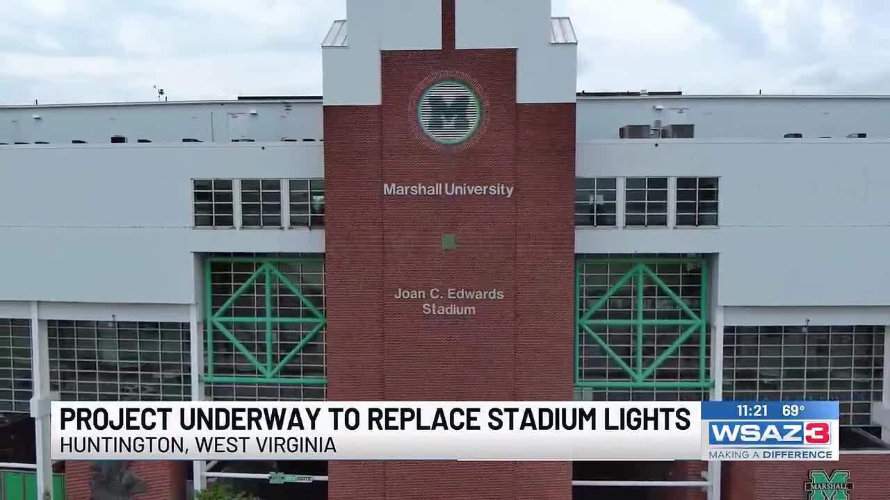 Project underway to replace football stadium lights