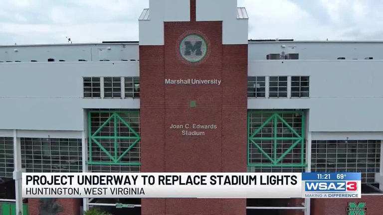 Project underway to replace football stadium lights