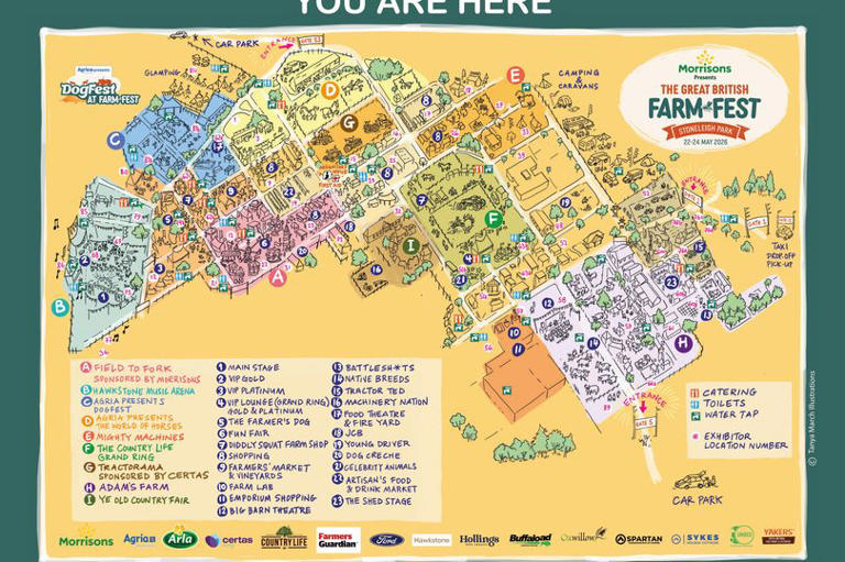 Official map for Jeremy Clarkson's Great British Farm Fest as ...