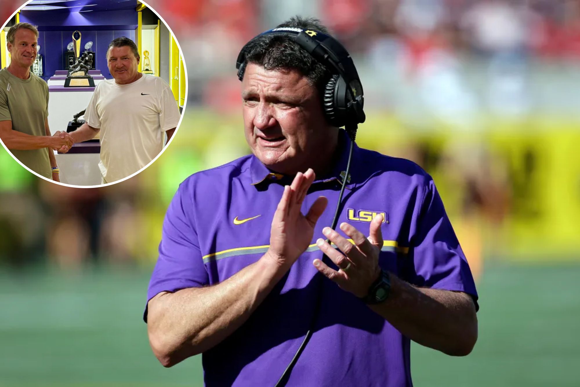 Ed Orgeron joining Lane Kiffin’s LSU staff seven years after winning ...