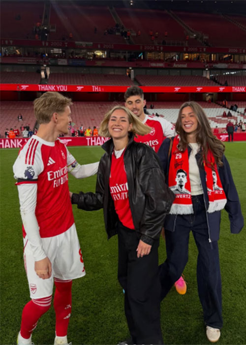 Arsenal WAGs cheer on Gunners after Premier League triumph