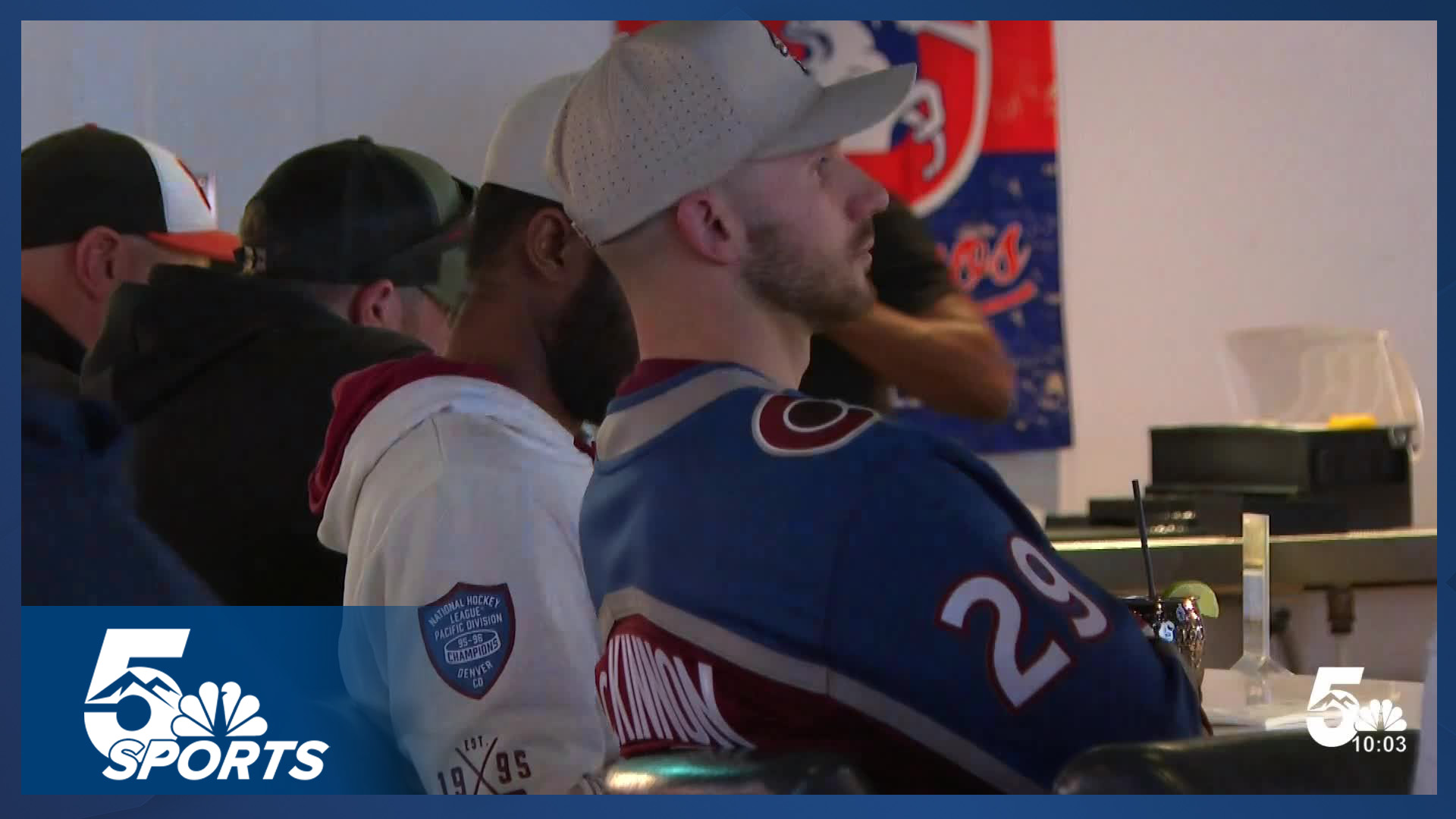 Colorado Springs Avalanche fans bring arena energy to downtown watch party