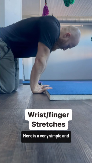 Fingers elevated wrist stretches improve flexibility & relieve tension
