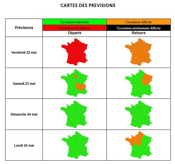 Week-end de la Pentecôte : Bison Futé voit rouge sur les routes dès ...