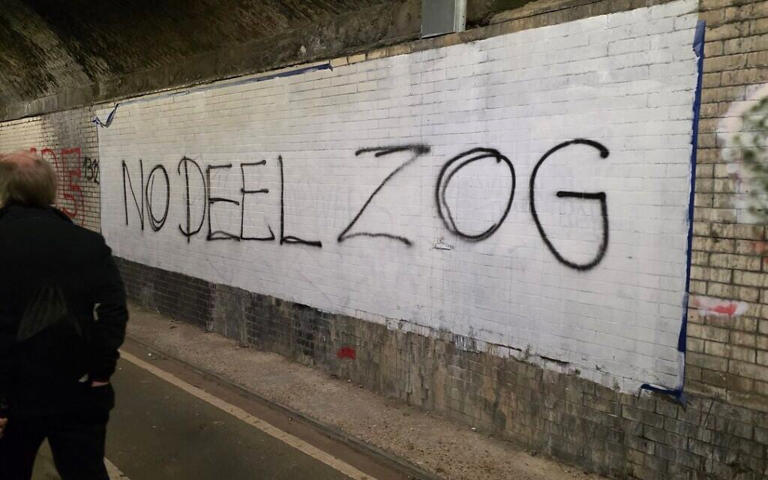 'ZOG': Antisemitic graffiti at Arsenal stadium after UK team unveils ...